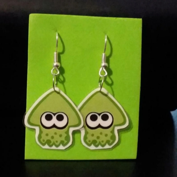 Handmade | Jewelry | Handmade Laminate Splatoon Squid Earrings | Poshmark